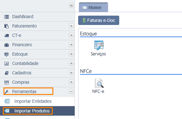 Importar Produtos | Questor Docs
